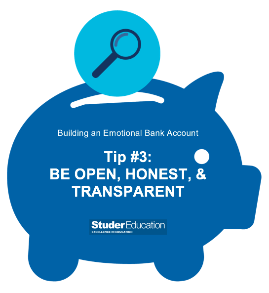 Be Open, Honest, and Transparent - Studer Education